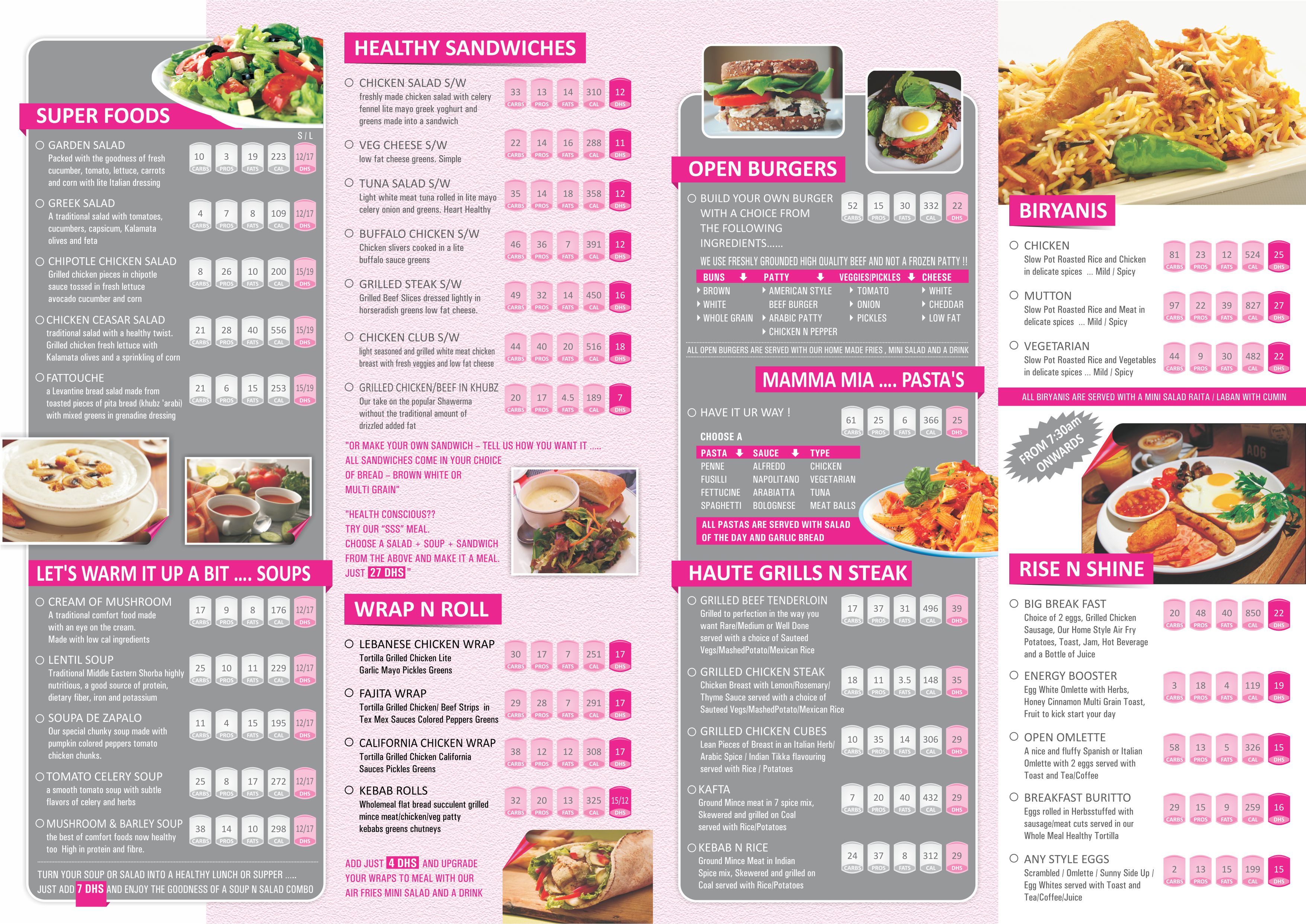 Menu Card Design Samples Sprint Printing Press In Delhi